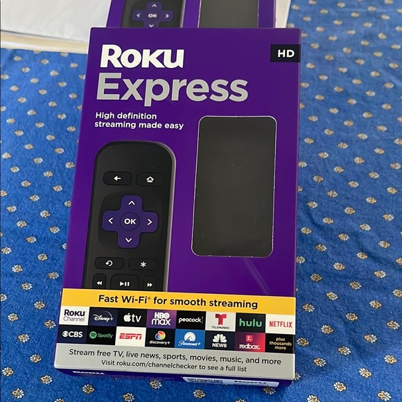 Roku | Other | Roku Express Hd Streaming Device In Purple Box | Poshmark